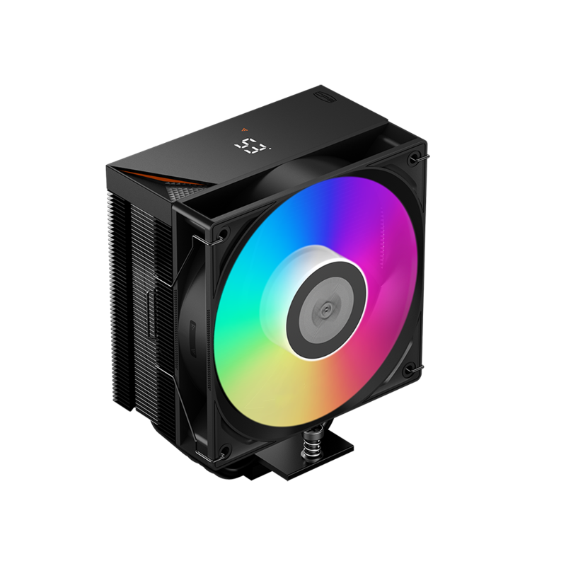 Кулер для процессора/ CPU Cooler PCCooler RT400 Digital ARGB BK (230W, 4-pin PWM, ARGB, LED temp, 152mm, Al/Cu, 4x6mm, 1x120mm, 73.32CFM, 34.9dBA, 2200RPM, S: 1851/1700/1200/115X, AM5/AM4, black) RT400DIGITALARGBBK