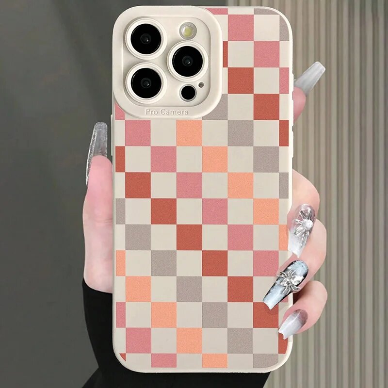 Чехол Galaxy A36 5G, шахматка, серый, цвет 5