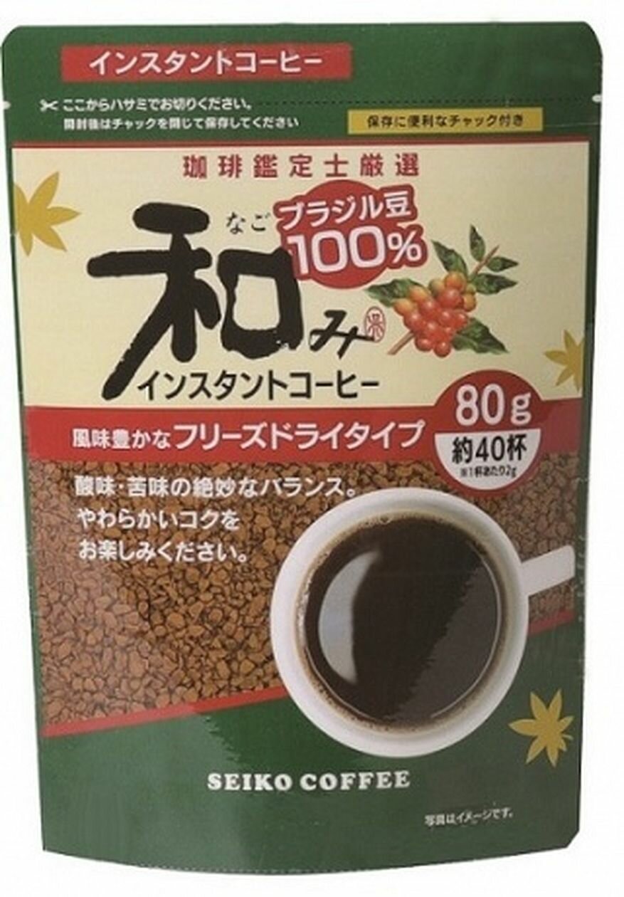 SEIKO COFFEE Кофе растворимый Freeze Dried из зерен 100% арабики, пакет 80 гр