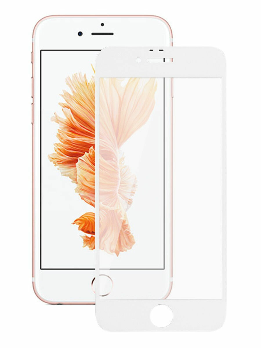 Стекло для IPhone 6/6s Full Screen 5D белый