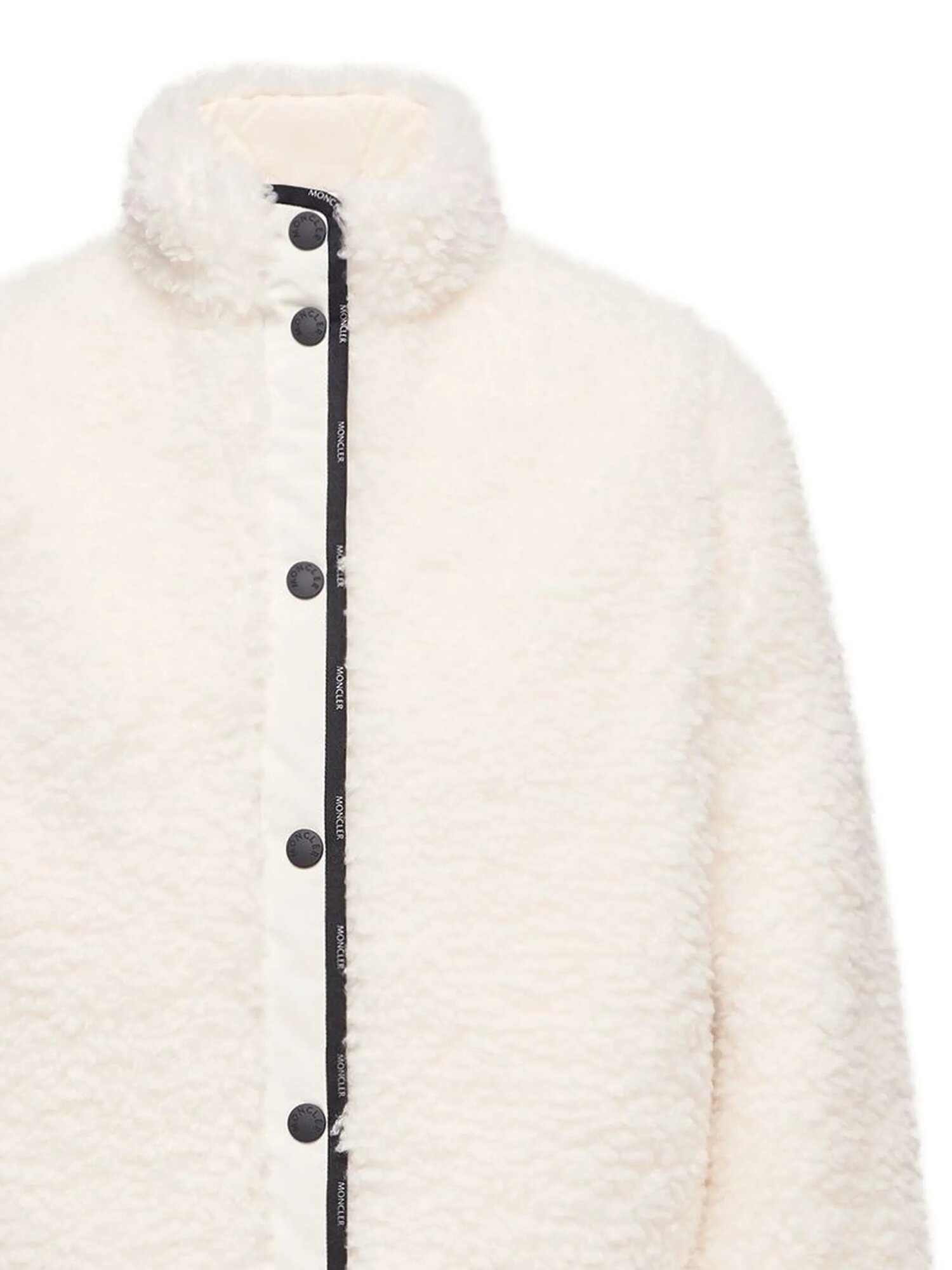 Кардиган Moncler Fleece-texture high-neck cardigan, размер 44 — фото 1