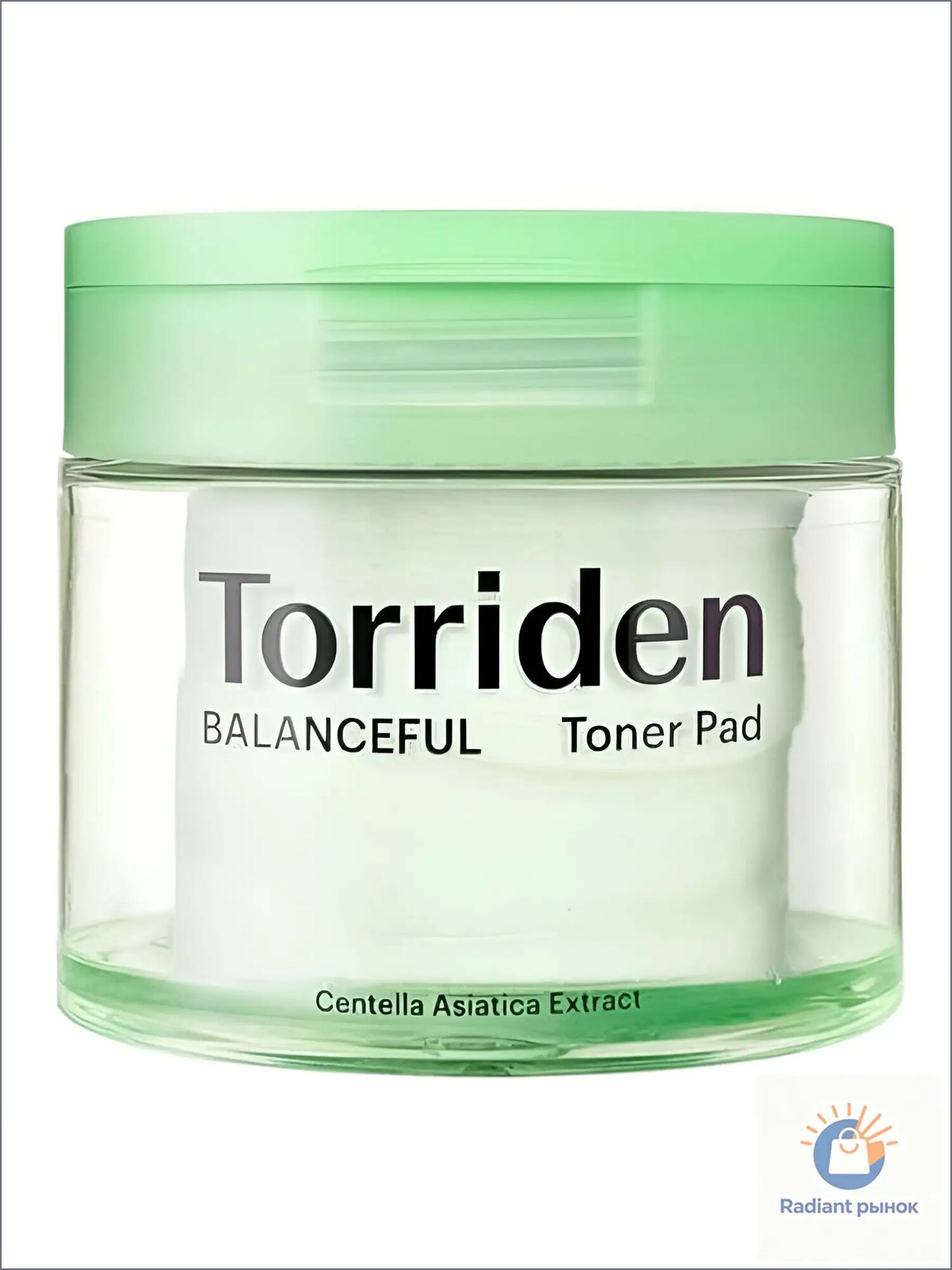 Torriden Гипоаллергенные очищающие пэды с центеллой Balanceful Cica Toner Pad 60 шт. (180 мл)