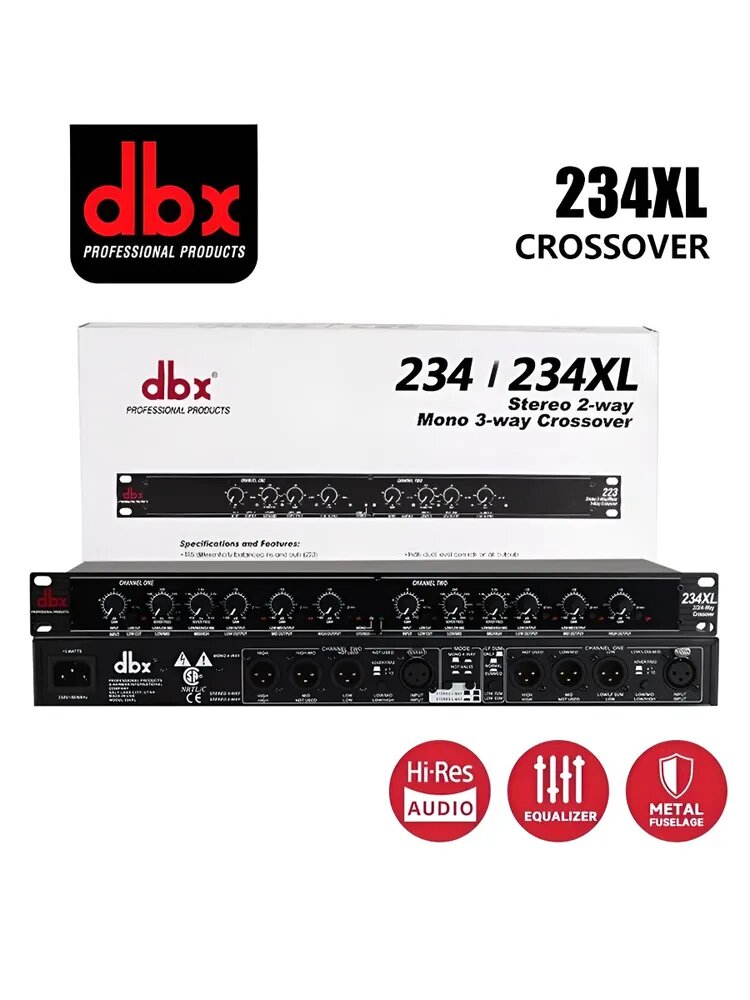 DBX 234/234XL Профессиональный процессор аудио, двухканальный, регулировка частот, для сцены, KTV и профессиональной аудио системы
