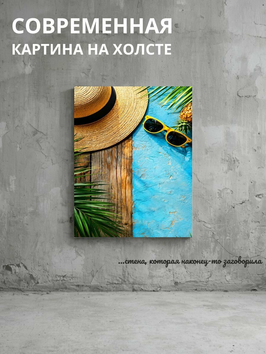 Картина на холсте Летний сюжет 20x30 см
