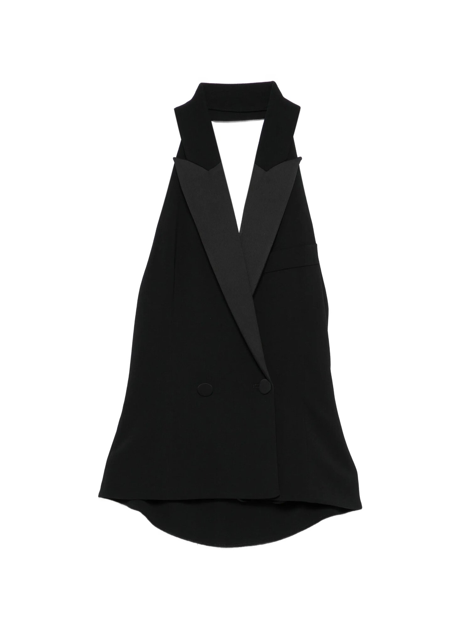 Топ Tuxedo-style satin-lapel top