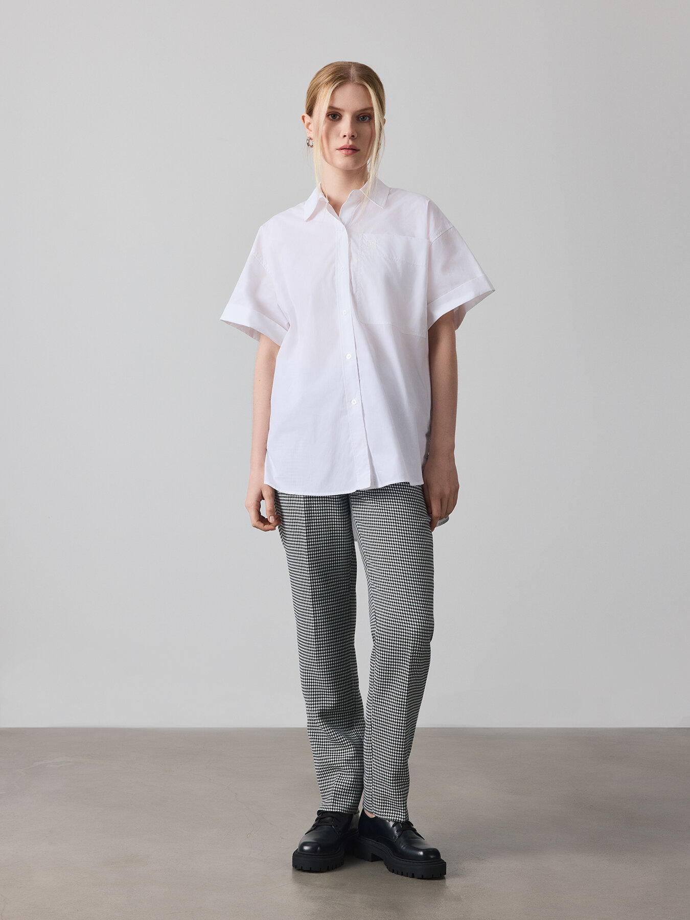 Блуза JUST CLOTHES Осень-зима 2025, размер 48, белый — фото 1