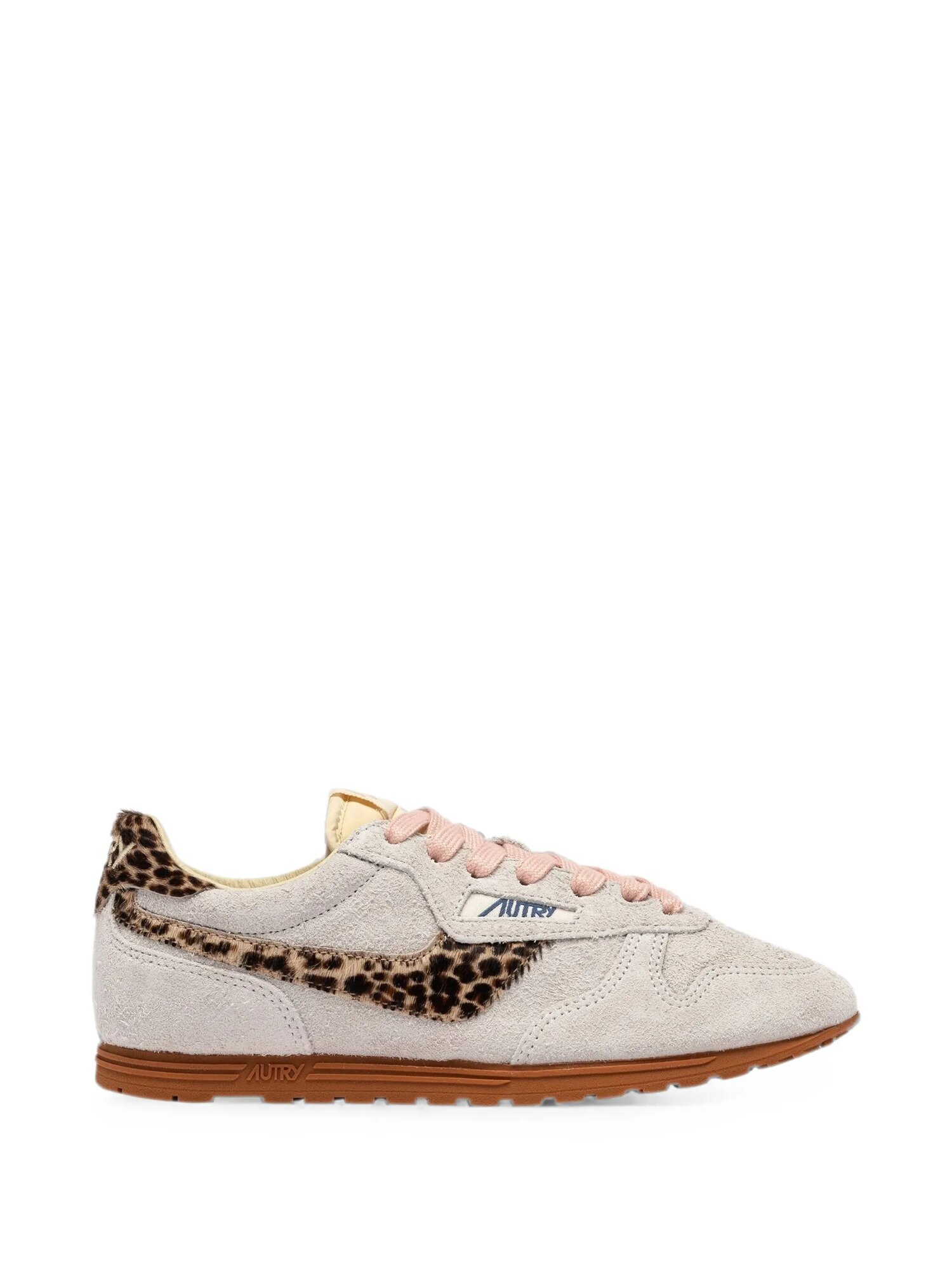 Кроссовки Reelwind Low leopard-print suede sneakers