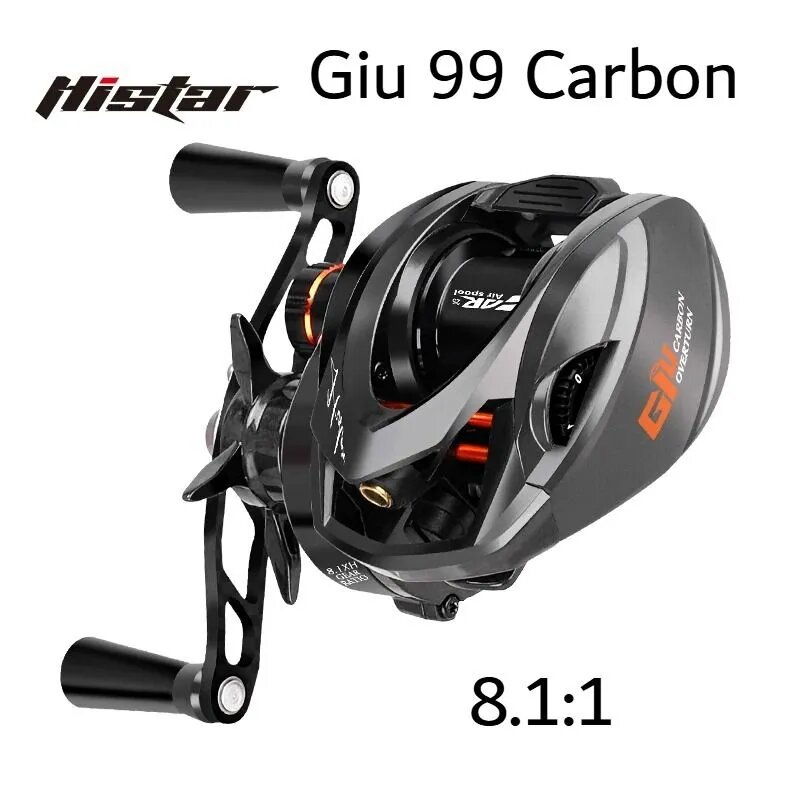 HISTAR Giu 99 Carbon 8.1:1 Колесо для сбрасывания воды, микрообъект, рыболовная катушка из углеродного волокна