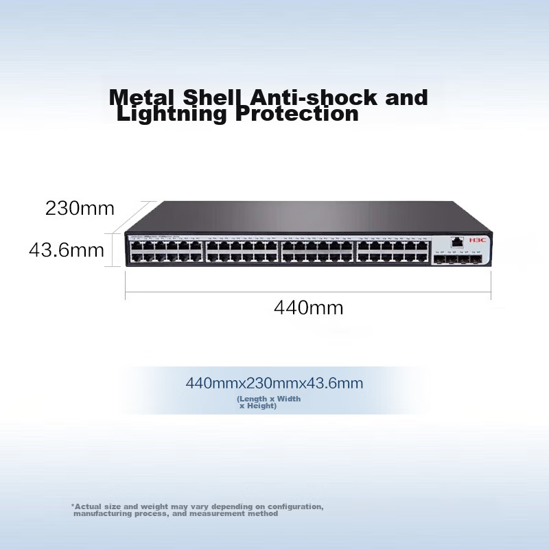 H3C S1850V3-52P 48-портовый коммутатор Gigabit Ethernet + 4 SFP с полной поддержкой Gigabit Layer 2 и веб-управлением