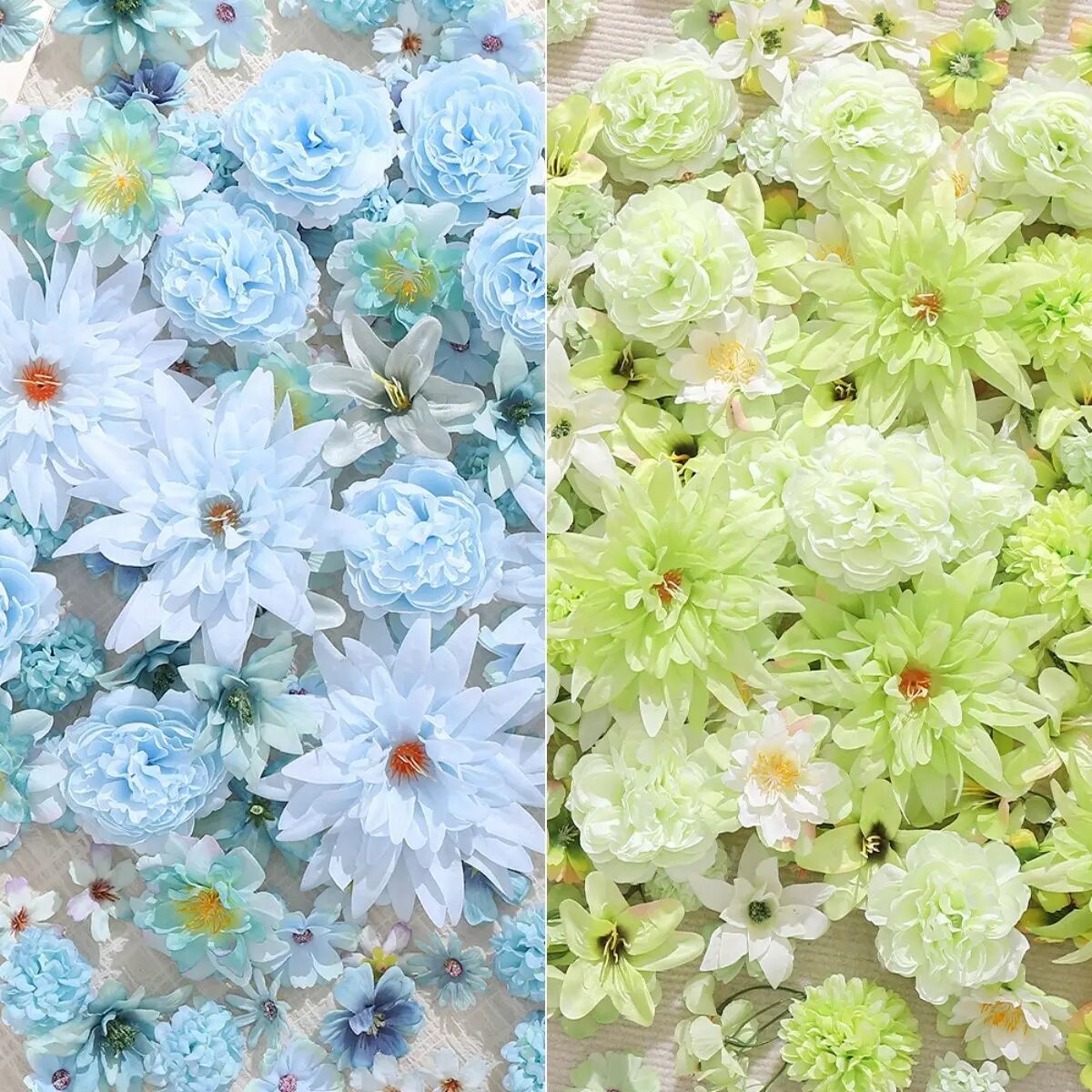 Искусственные розы и ромашки из шелка, розовый, 20/50 шт 50Pcs, Бирюзовый, Blue Green