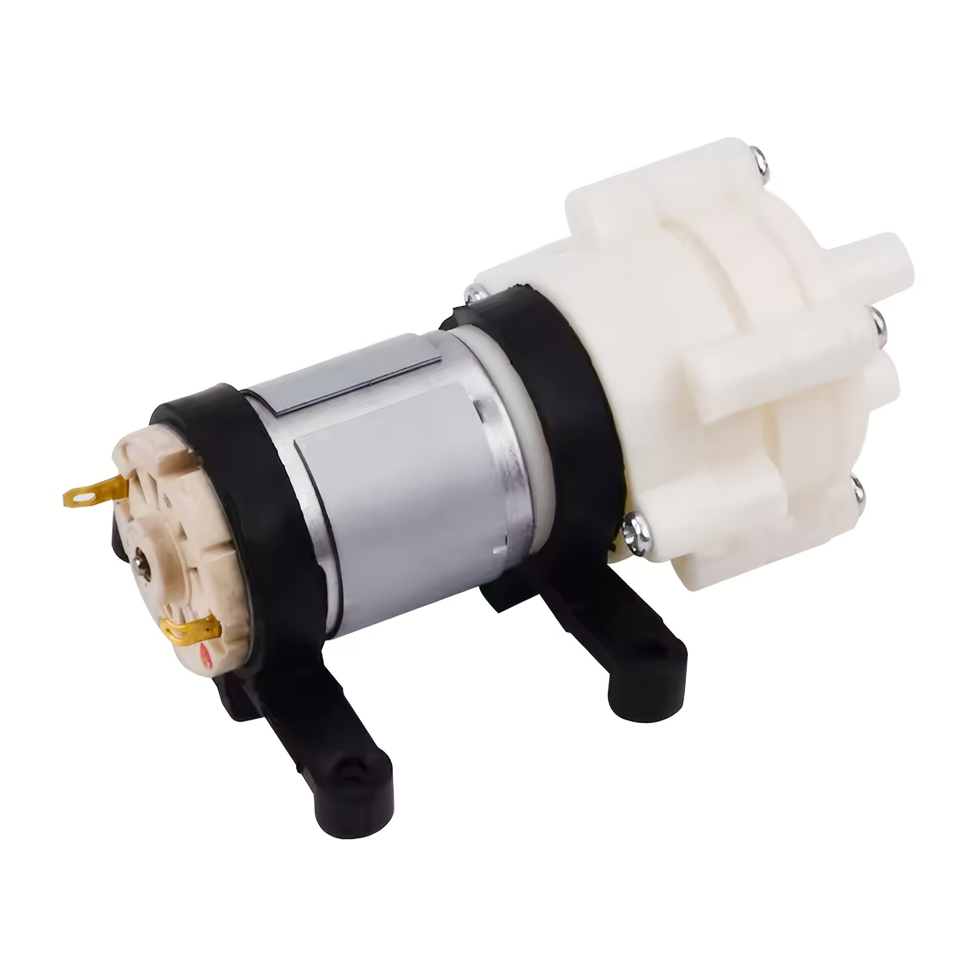 Насос диафрагменный самовсасывающий 12V DC R385 черный, тихий, большой расход 50.72 унции/мин, ABS