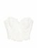 Корсет VOL Feather-embellished corset, размер 40, бежевый/белый
