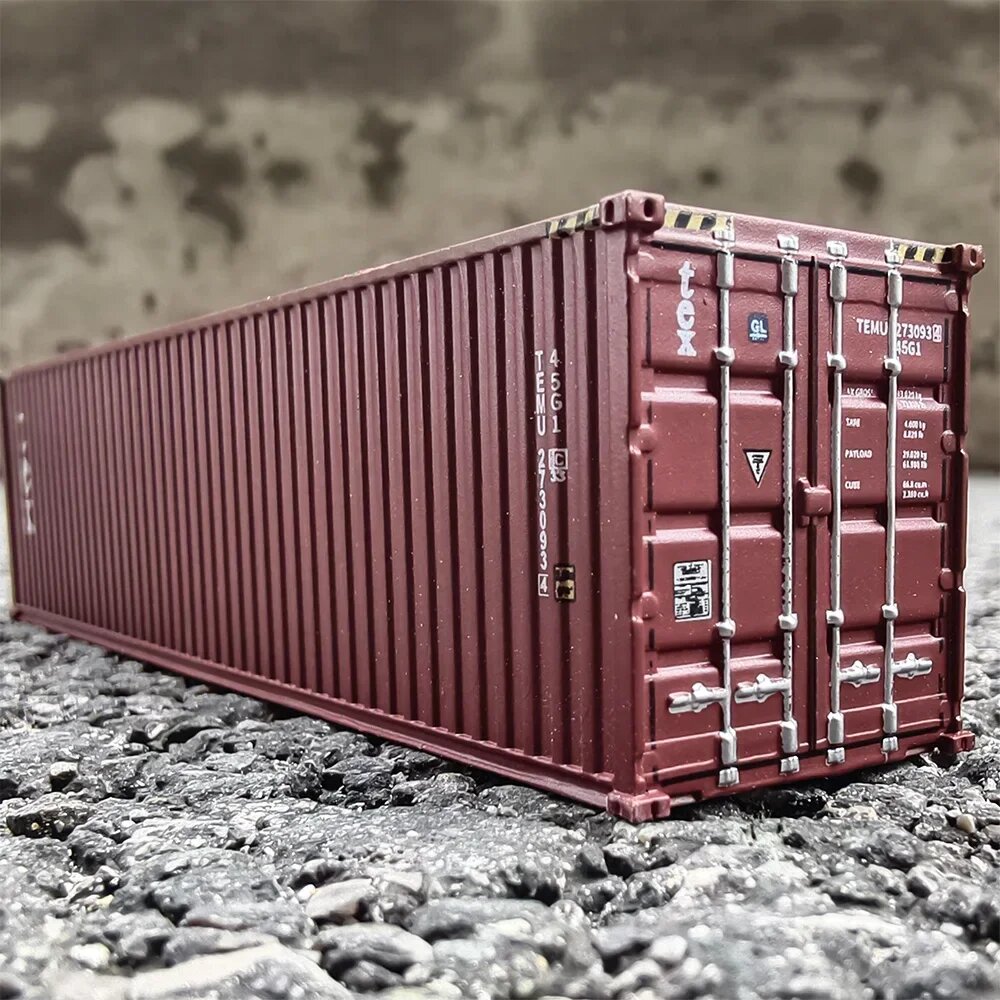 Миниатюрные контейнеры для железных дорог HO Scale 40 футов ABS пластик 1/87 Красный, TEX