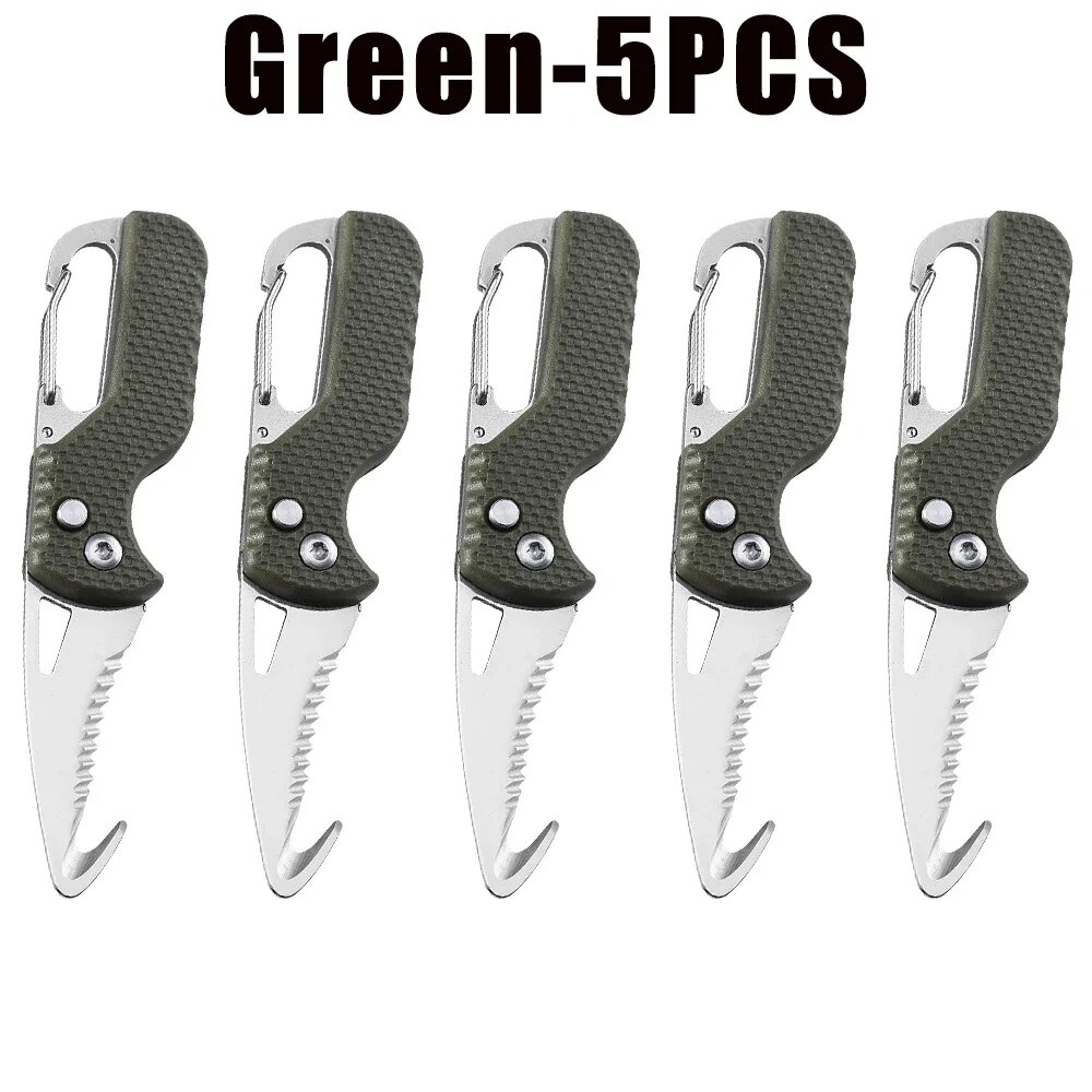 Портативный многофункциональный нож Зеленый, Green-5PCS