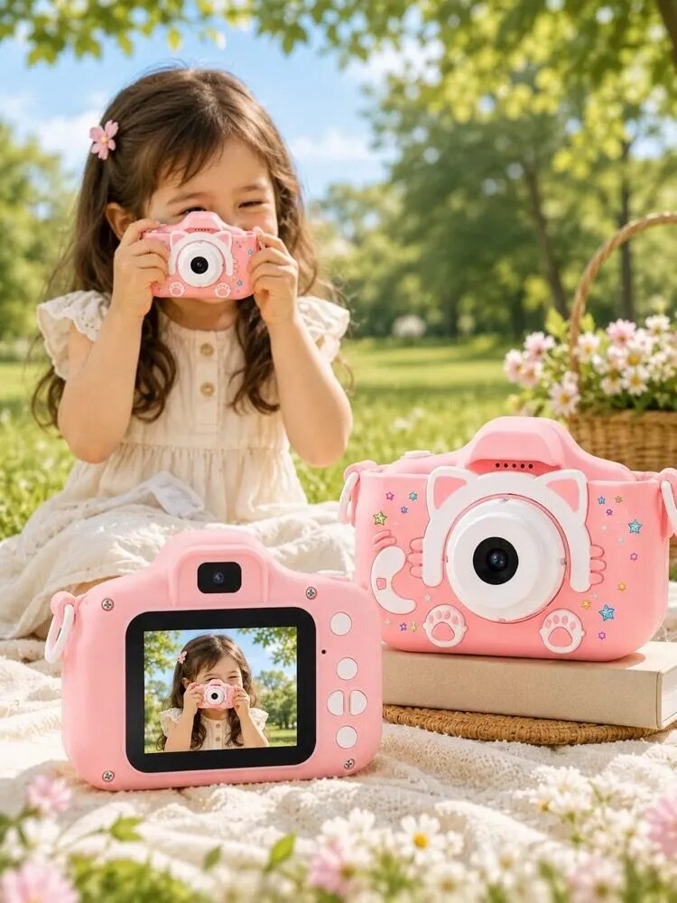 Детский фотоаппарат HD с функцией фото, селфи и видео игрушка для детей