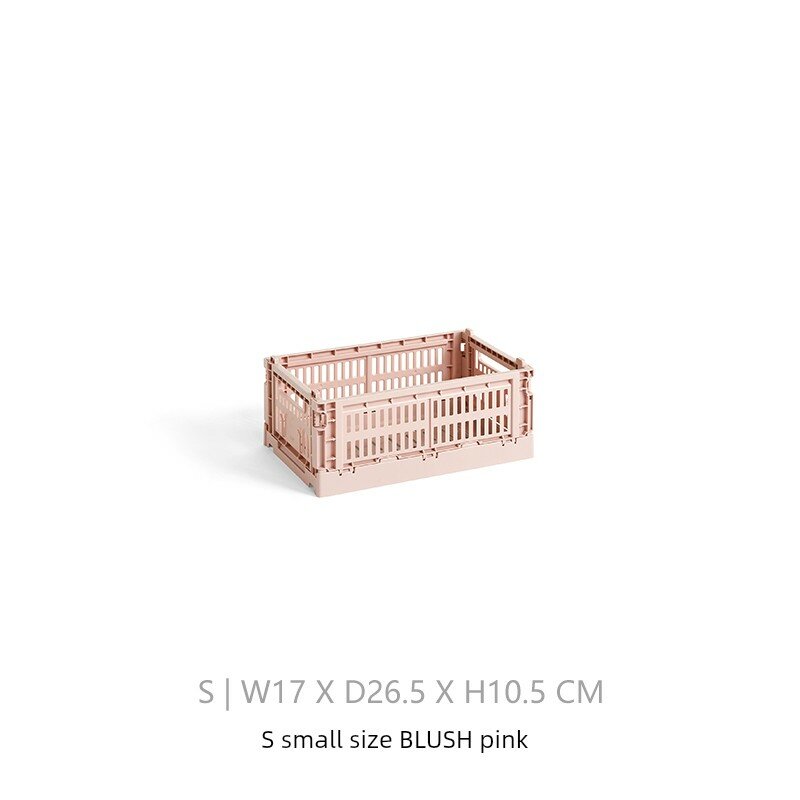 HAY Colour Crate S Одна Складная Пластиковая Корзина Блюш - Нордический Хранение