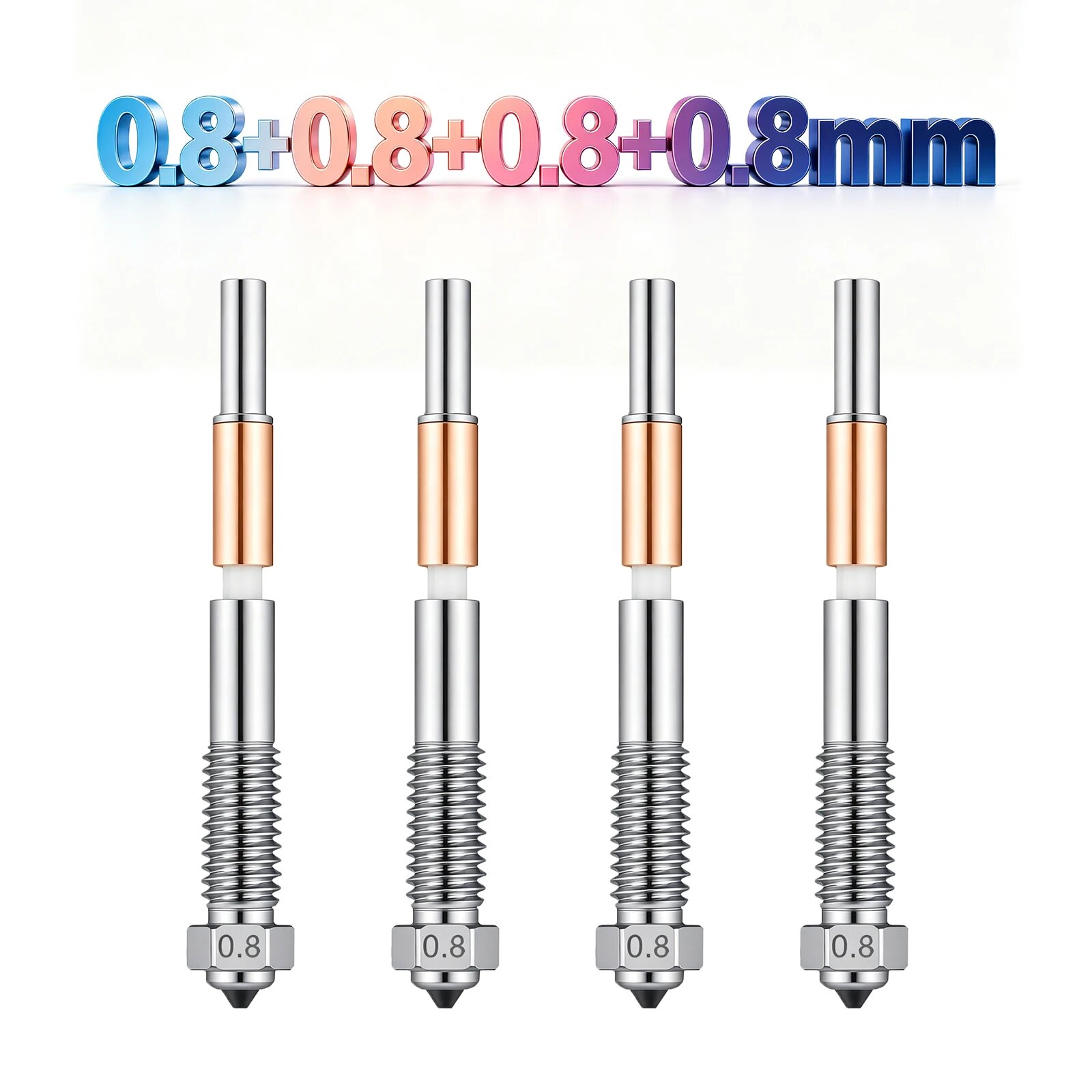 Биметаллическая форсунка для QIDI Q2/Q2 Combo 4PCS 0.8mm