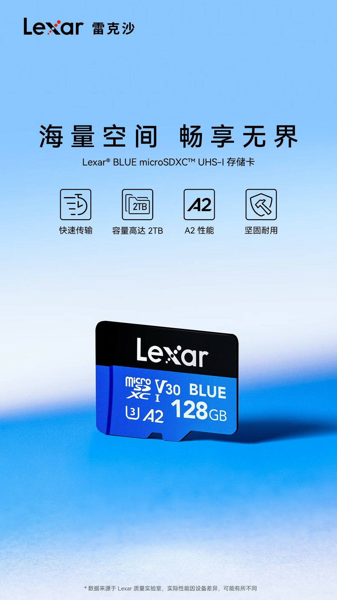 Lexar 128GB TF MicroSD карта V30 A2 160МБ/с скорость чтения для игровых консолей планшетов видеорегистраторов съемки