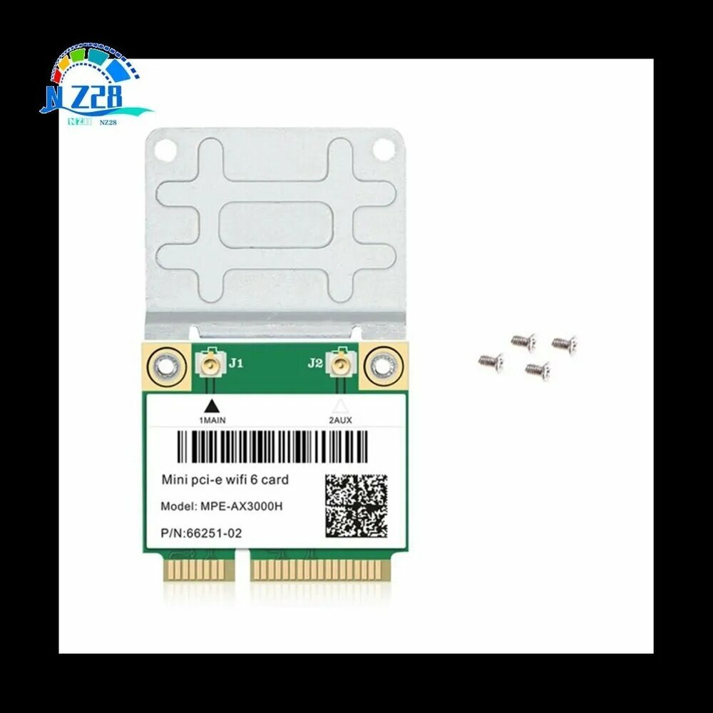 (P X) WiFi 6 -AX3000H 2974 Мбит/с Беспроводная полуминиатюрная карта PCI-E Wifi Bluetooth 5.0 Dual Band 2.4G/5G Адаптер сетевой карты Wlan