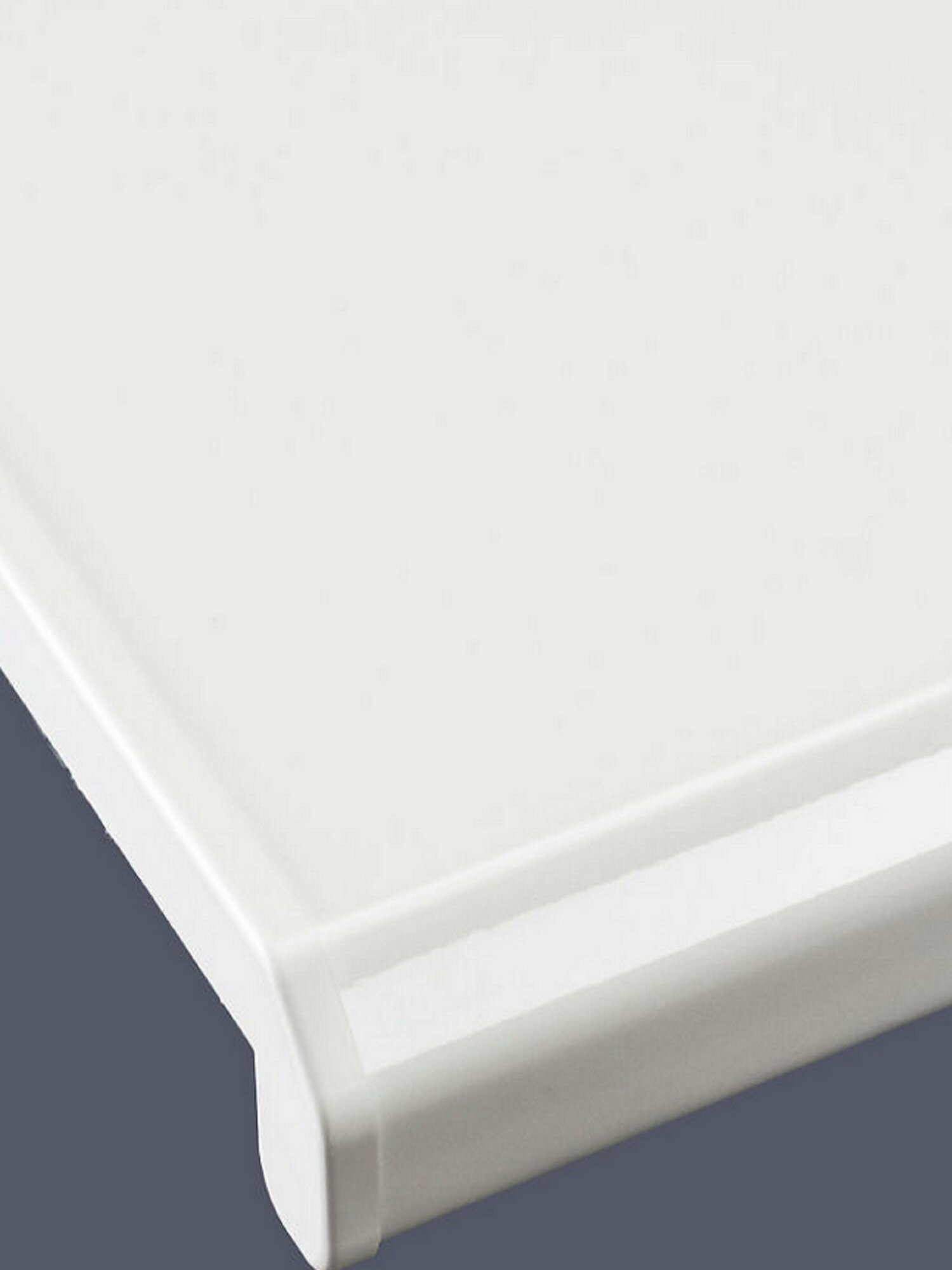 Подоконник Данке премиум белый глянц Lucido Bianko 250мм на 1100мм с заглушками. Толщина подоконника -18мм, носик - 40мм