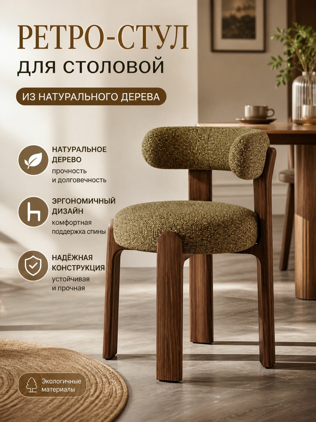 Деревянный стул для столовой в французском винтажном стиле, дизайнерское кресло для кафе и домашнего стола ретро