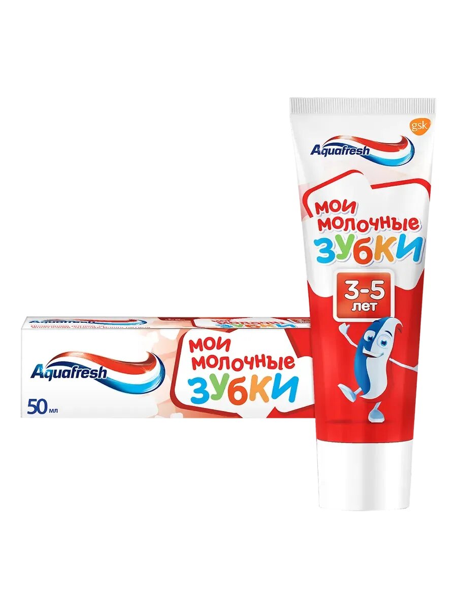 Аквафреш Мои молочные зубки, зубная паста для детей 3-5 лет, 50 мл 1 шт