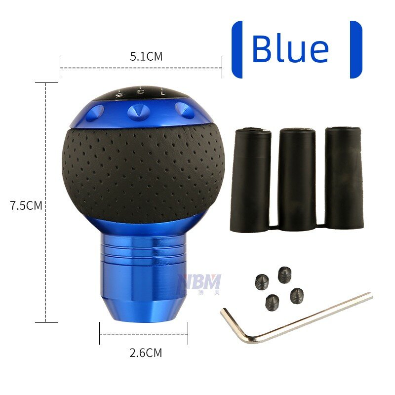 Алюминиевая ручка переключения передач Drilled Style 6070 синяя универсальная посадка для автомобилей