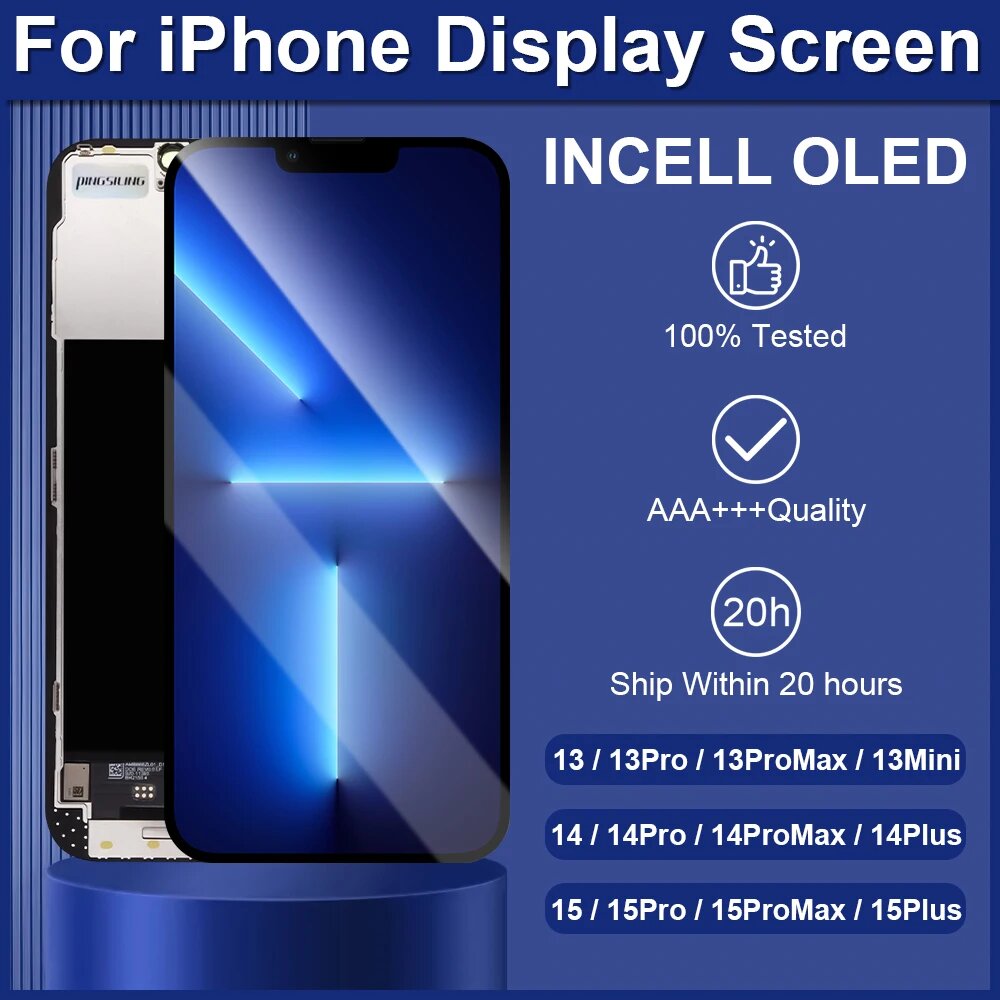 Дисплей PINGSILING iPhone 13 INCELL, Черный