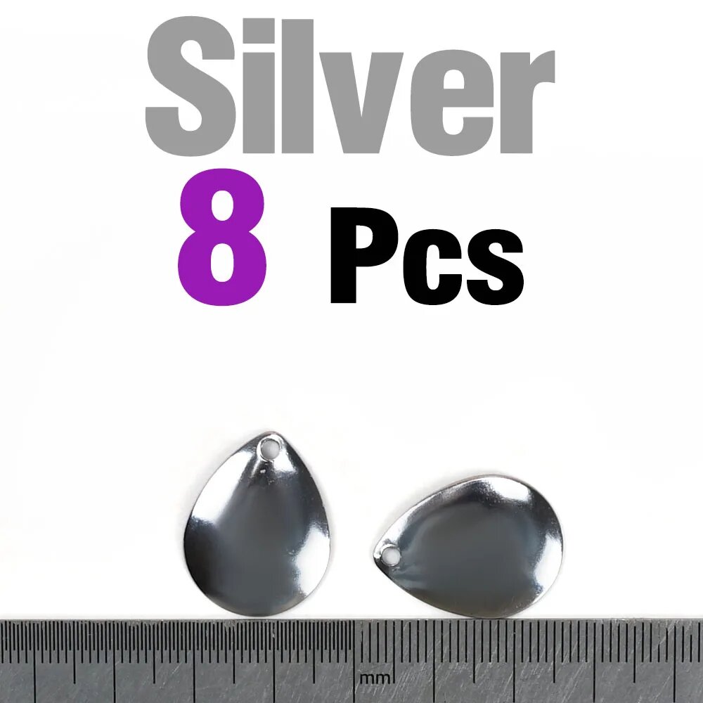 Набор вращающихся приманок MNFT, 8 шт, разноцветные Серый, Silver