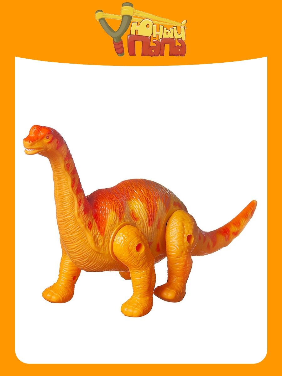 Оранжевый динозавр Бронтозавр JiaQi (световые и звуковые эффекты) - TT351-ORANGE