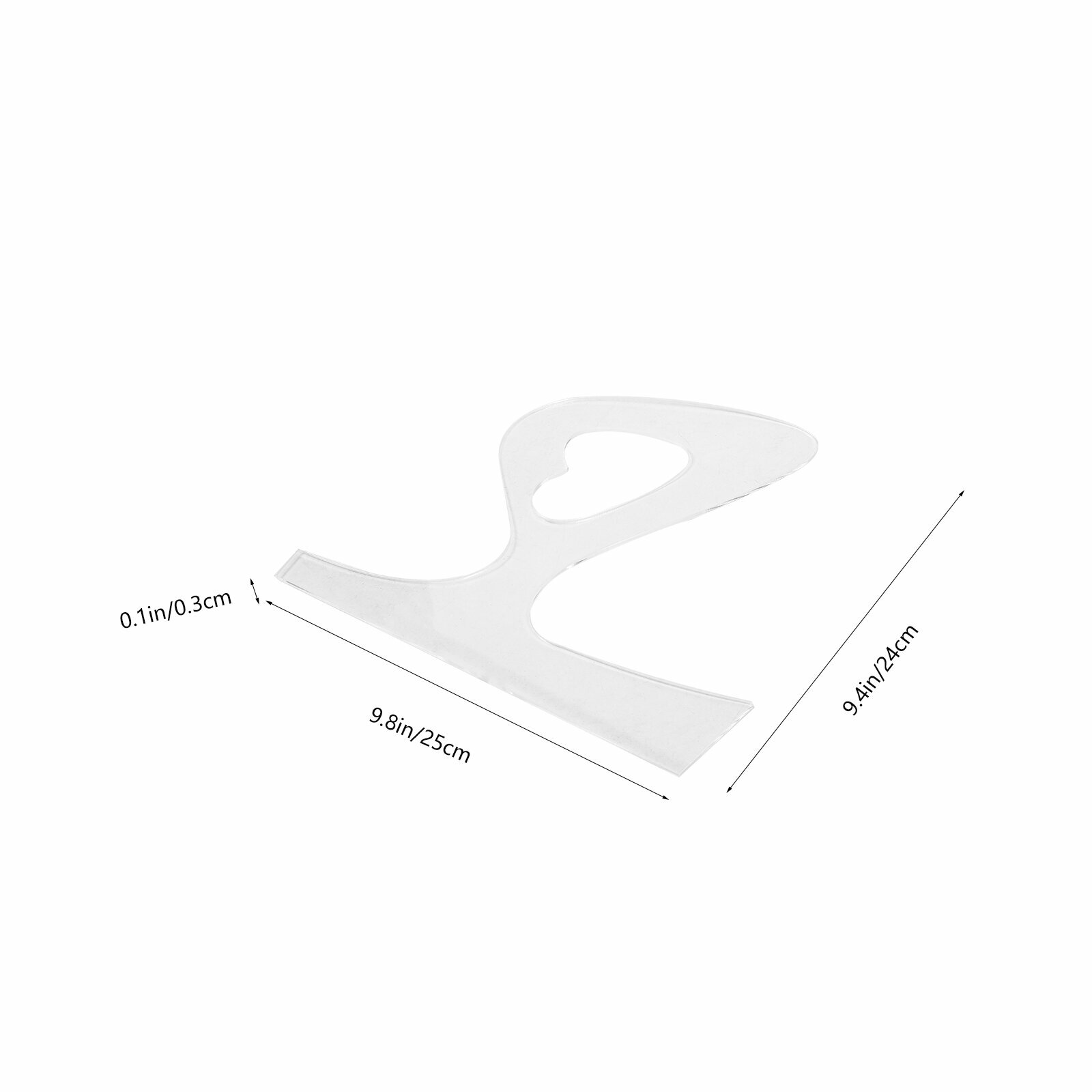 Шаблон Из Акрила Для Фрезеровки Ручек Досок Размером 25.00X24.00X0.30Cm