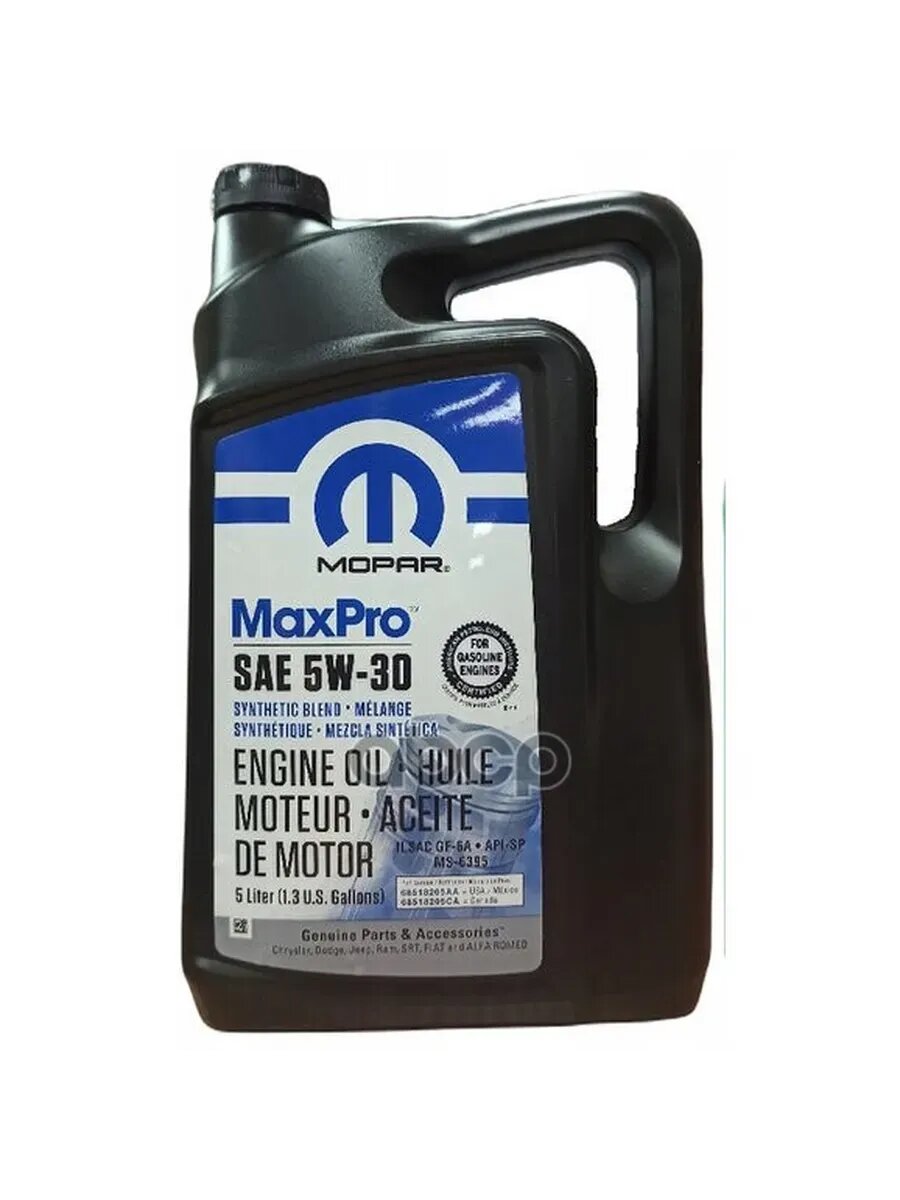 Синтетическое Mopar Maxpro 5W30 Api Sp 5Л CHRYSLER арт. 6851