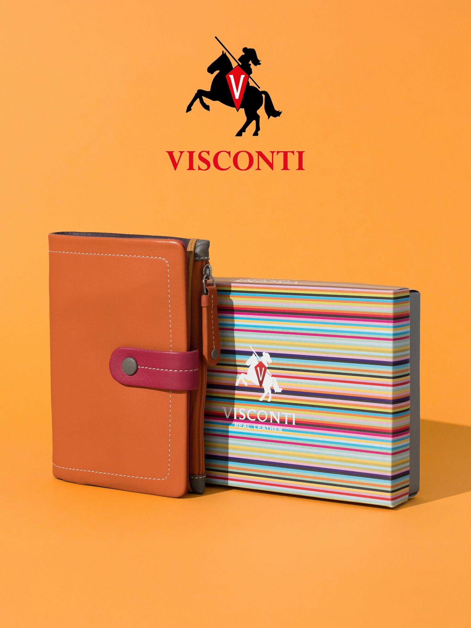 Женский кошелек Visconti Real Leather M87 Orange