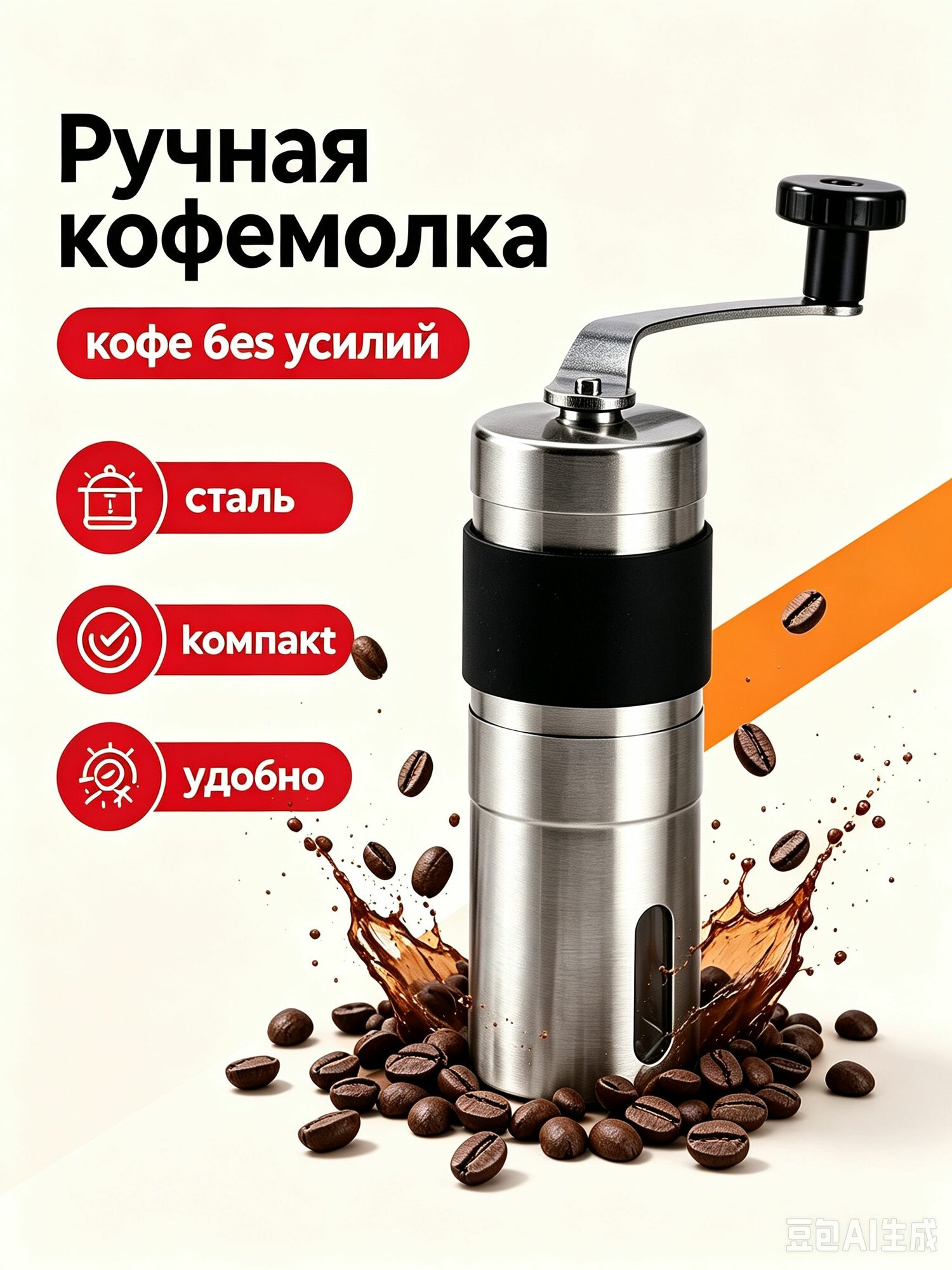 Кофемолка ручная жерновая