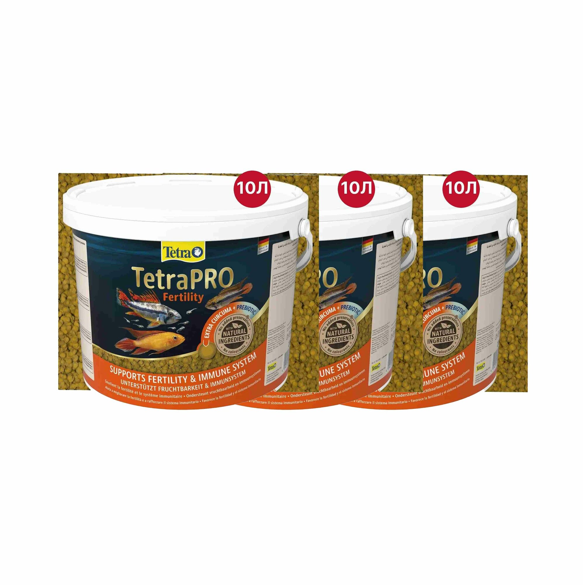 TetraPRO Fertility корм для плодовитости рыб 10 л (ведро) x 3 шт.