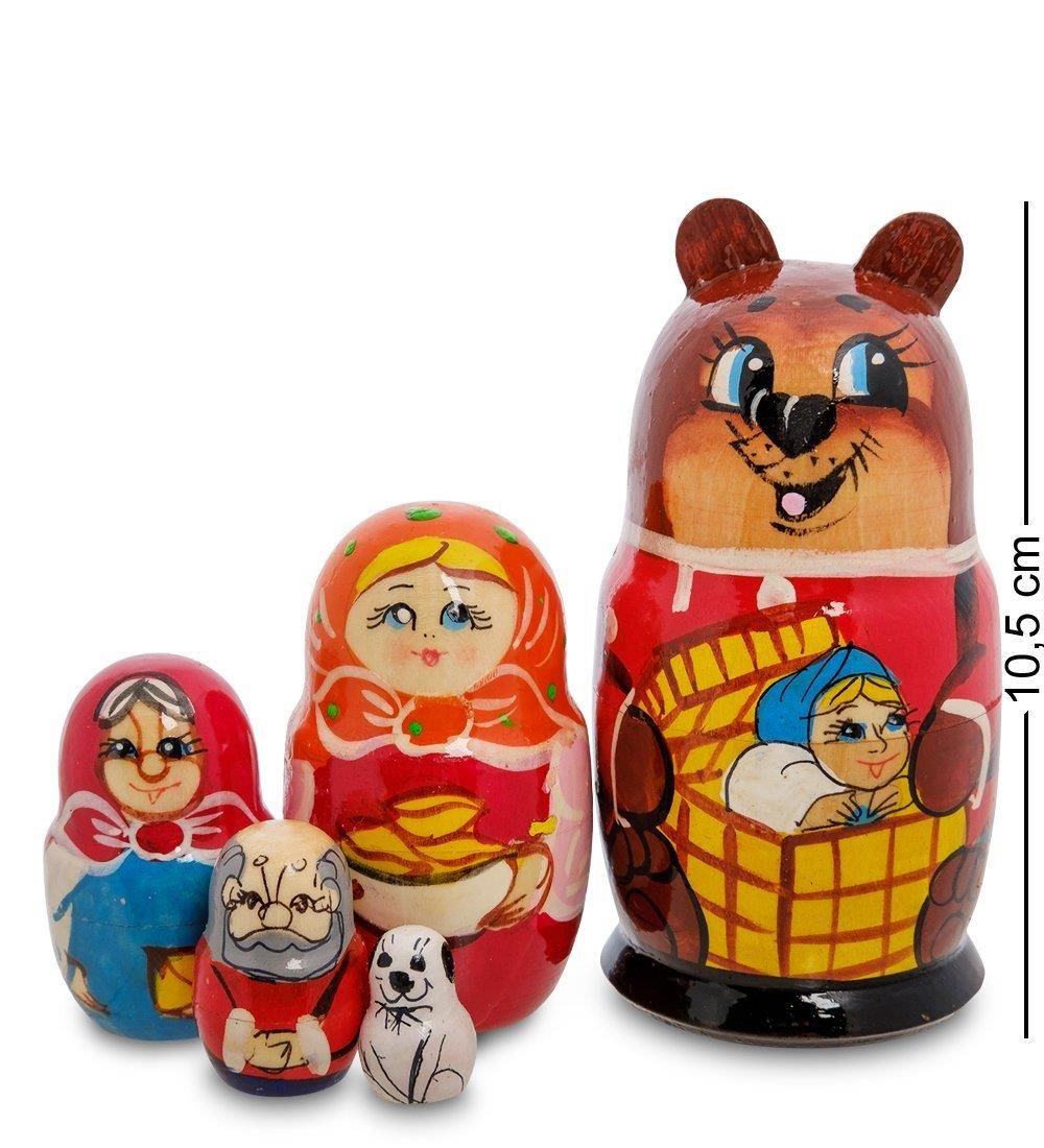Матрешка Лакомка Медведь (малая)