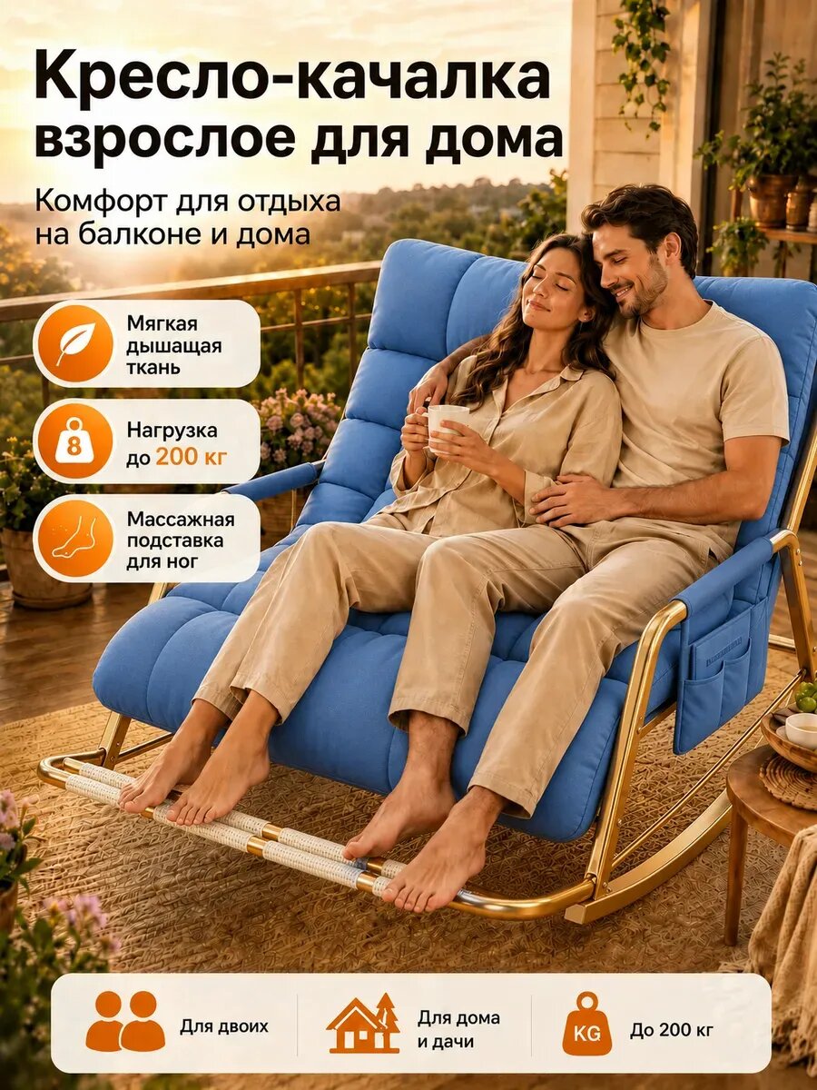 Кресло качалка массажное взрослое для дома