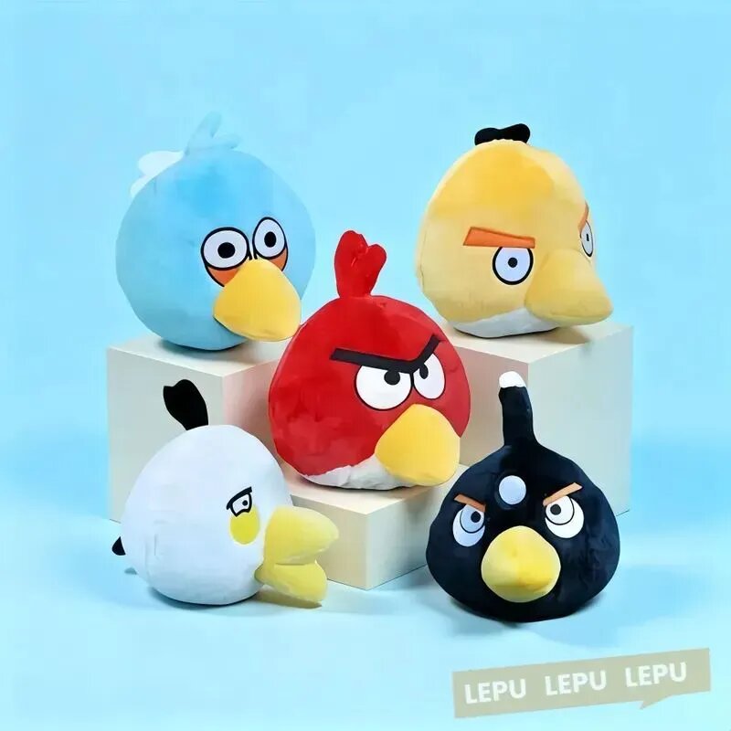 Эксклюзивный комплект из 5 разноцветных мягких игрушек Angry Birds 13 см для детского праздника