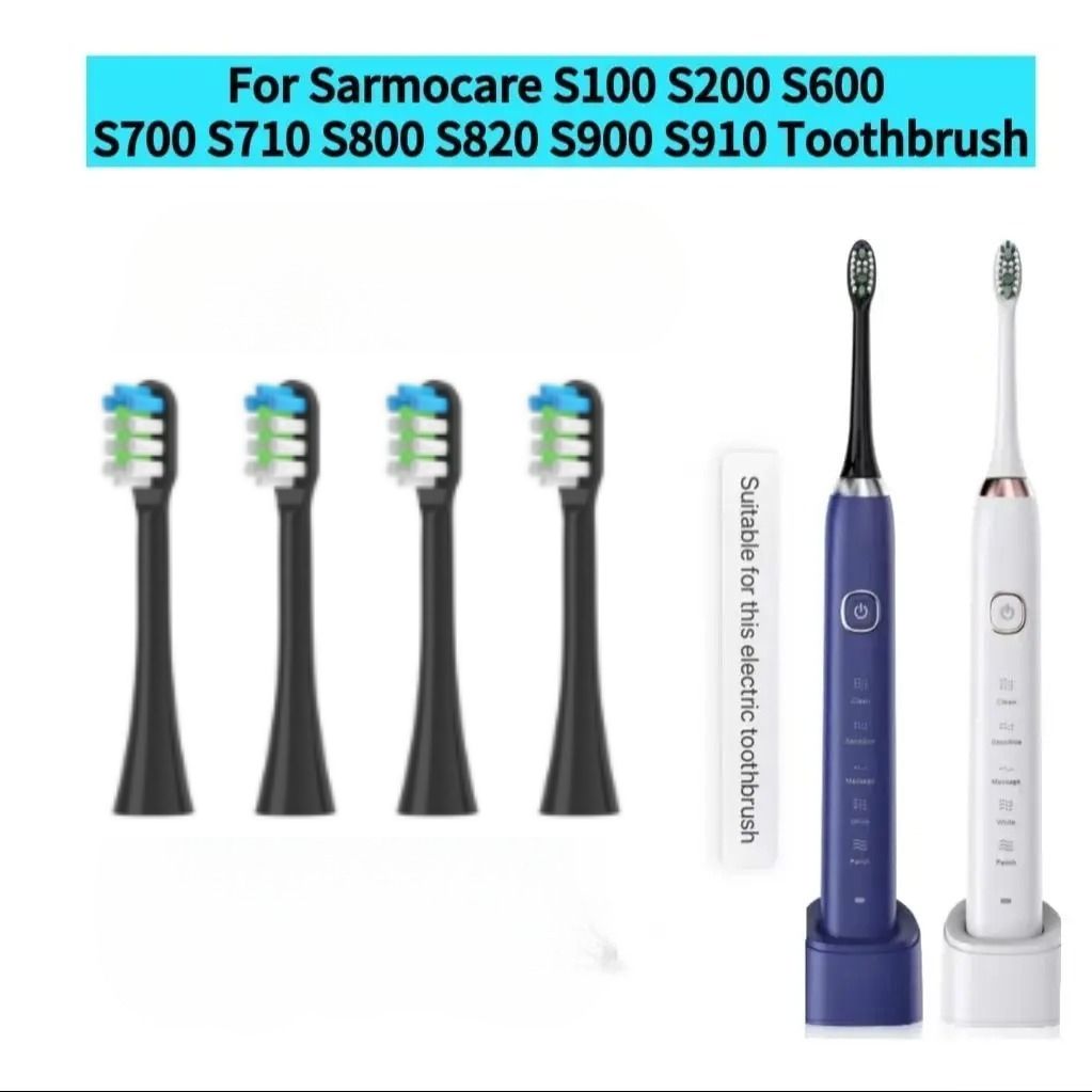 8шт щетка подходит для Sarmocare S100 S200 зубная щетка