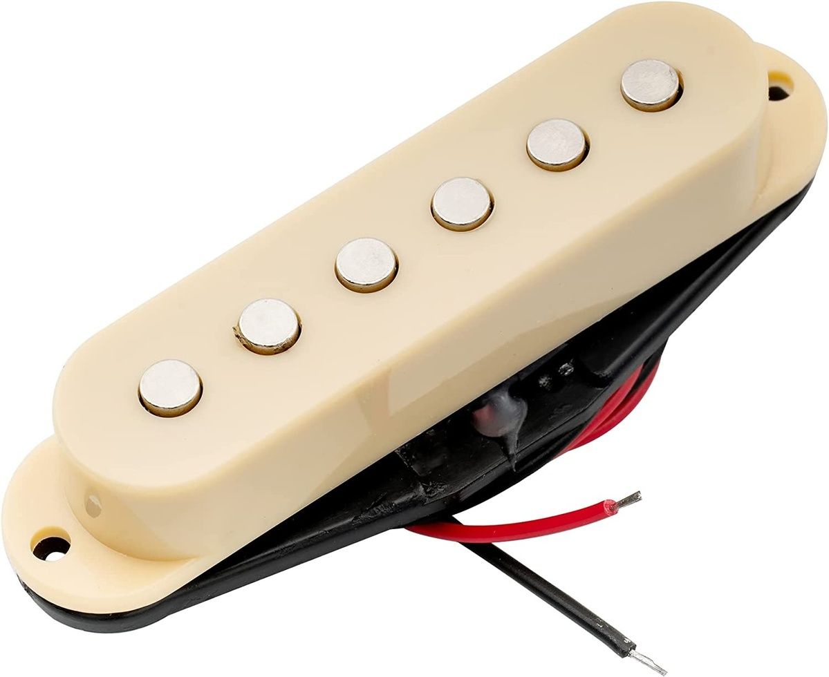 Звукосниматель магнитный сингл, для Fender Strat, средний, кремовый, Musiclily M523