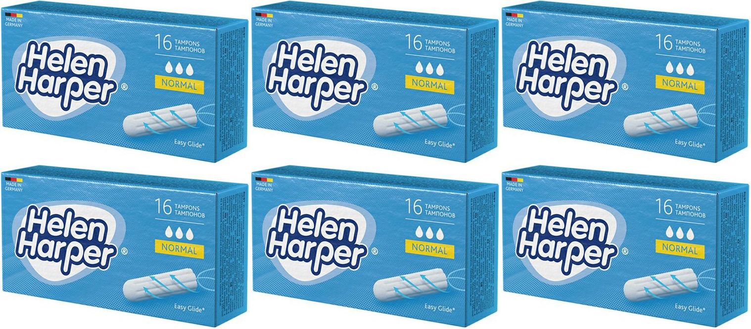 Тампоны Helen Harper Normal, комплект: 6 упаковок по 16 шт