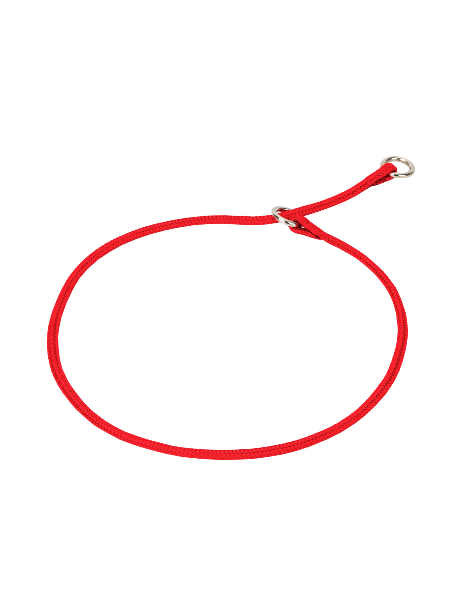 Ошейник-удавка для собак ZooOne с 2-я кольцами круглый 3мм*45см (красный) 76-2203