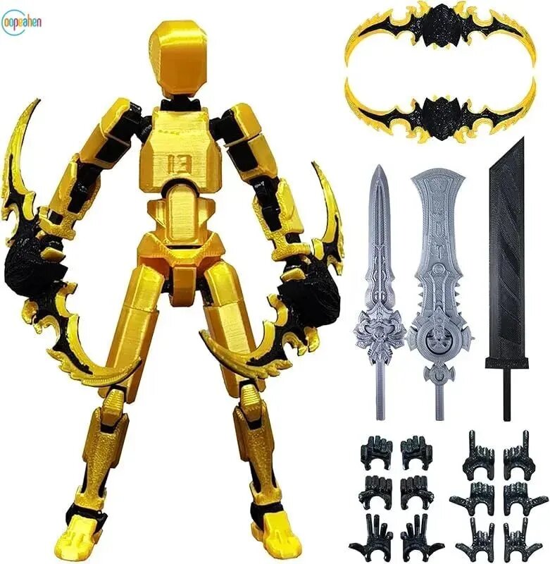 1 шт Фигурка Titan 13 Air Bound, многосуставная, подвижная, 3D печать, шарнирный робот Lucky 13