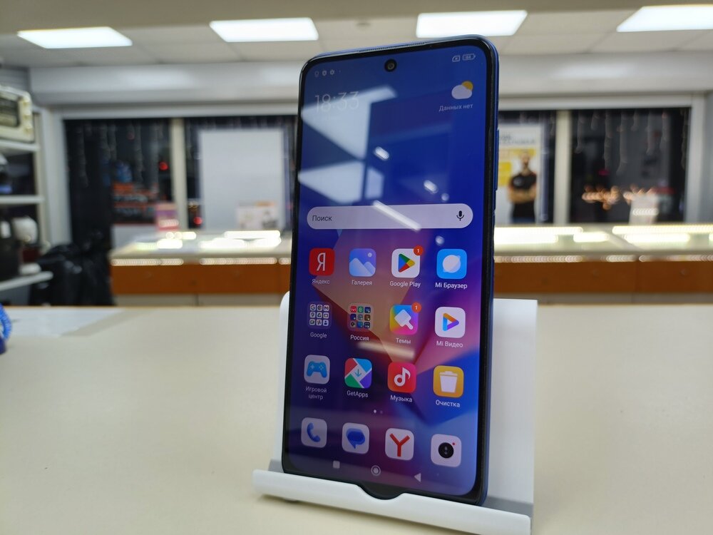 Смартфон Xiaomi Redmi Note 10T 4/128 ГБ RU, Dual nano SIM,синий. б/у уценка