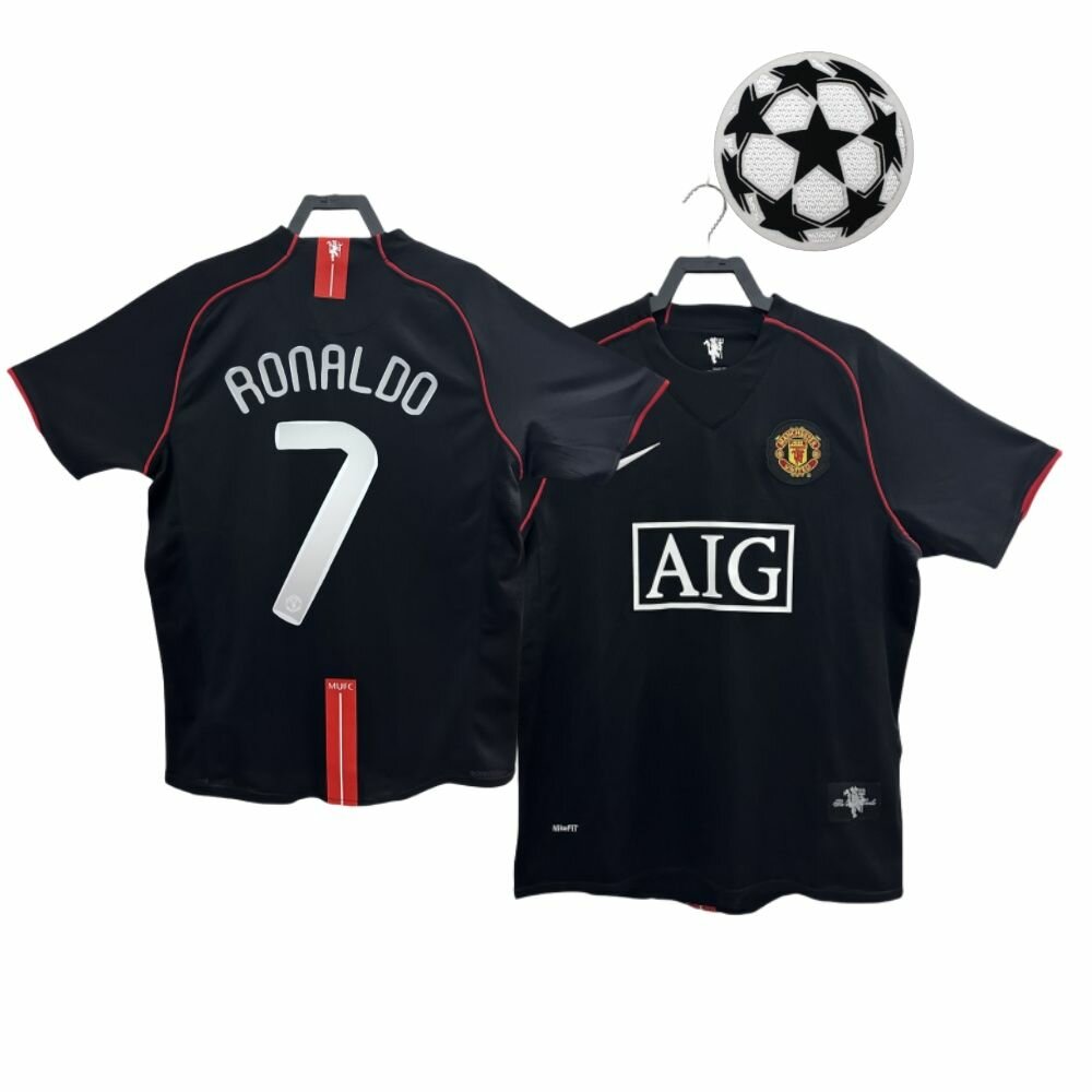 Форма футбольная 07 / 08 Манчестер Юнайтед Поездки черный Настройка Ronaldo 7