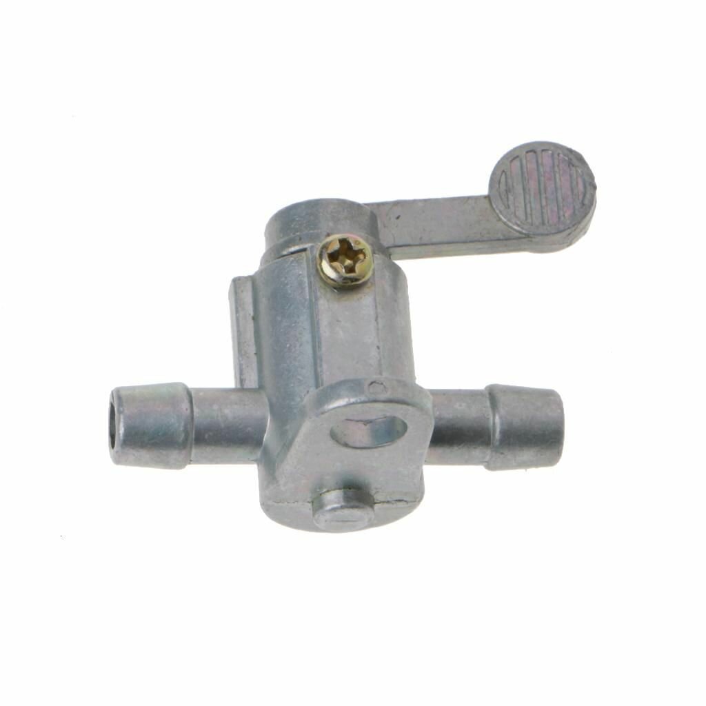Топливный кран (петушок) для мотоцикла 8 мм, алюминиевый серебристый — для бака, подходит для пит-байка и ATV