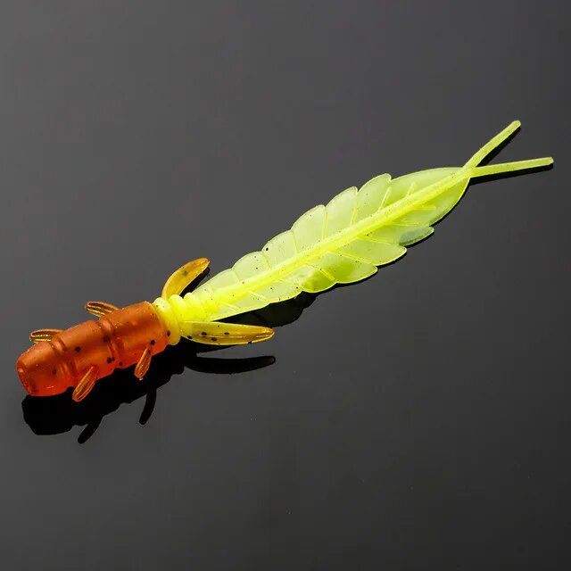 Набор приманок Micro Soft Worm SHENGMEIYU 5 шт. yellow-5pcs
