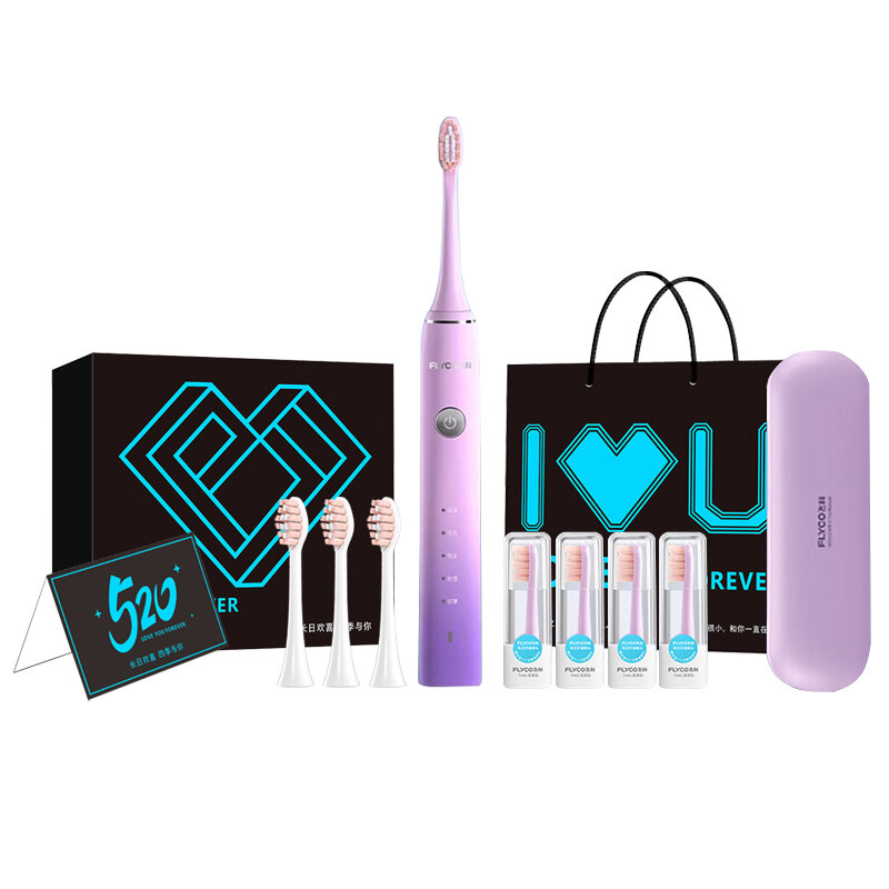 Электрическая зубная щетка унисекс FLYCO FT7105 Romantic Pink+520 Valentine's Day Love Confession Box