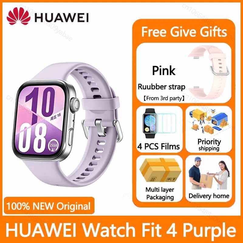 Huawei Watch Fit 4 P Add Pink Strap