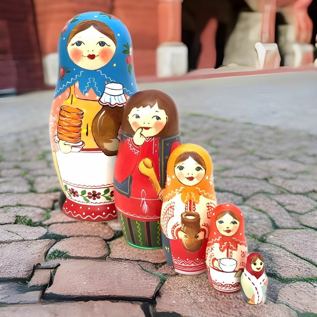 Матрешка "Традиционная с блинами"